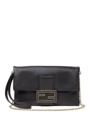 Fendi Mamma Baguette Pouch - Black