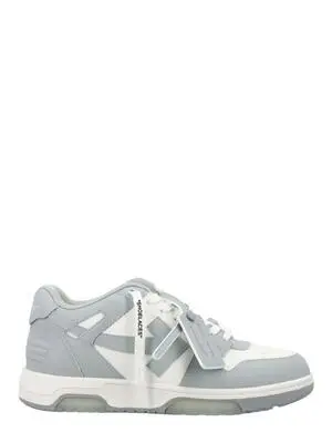 Off-White Off-White Round Toe Low Top Casual Lace-Up Sneakers Gray