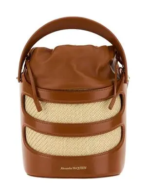 Alexander McQueen The Rise Drawstring Bucket Bag - Brown
