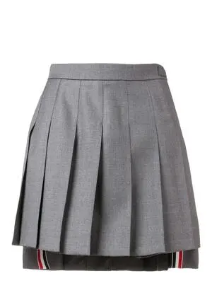 Thom Browne Pleated Mini Skirt - Medium Gray