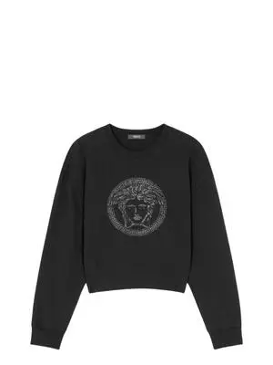 Versace Embellished Crewneck Sweatshirt - Black