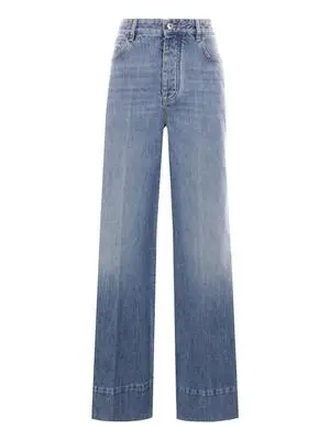 Bottega Veneta Bottega Veneta Wide Leg Denim Jeans Medium Blue