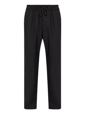 Dolce & Gabbana Drawstring Straight-leg Trousers - Black