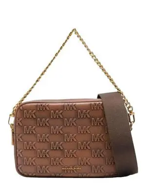 Michael Kors Bryant Embossed Monogram Camera Bag - Brown