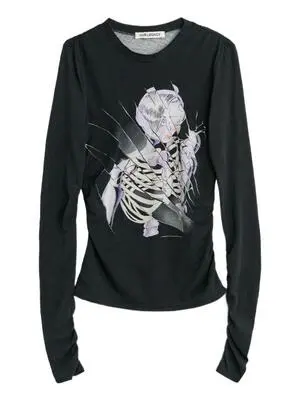Our Legacy Strain Ruched Long Sleeve T-shirt - No