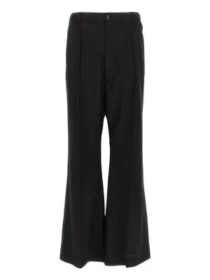 Marni Stitched Crease Flared Trousers - Black