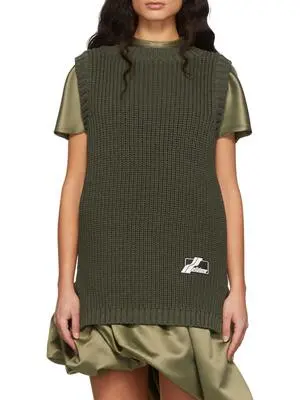 We11Done Cotton Rib Knitted Vest - Black