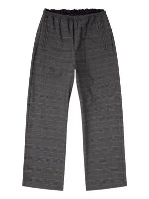 DIESEL® Plaid Regular Fit Drawstring Waist Trousers - Black/gray