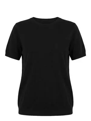 Max Mara Short Sleeve Crew Neck Sweater - Black