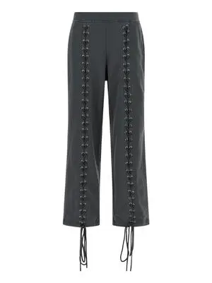 ROTATE BY BIRGER CHRISTENSEN Lace-up Detail Pants - Red