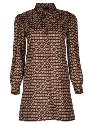 Celine Long Sleeve Printed Dress - Multicolor