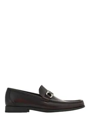 FERRAGAMO Horsebit Detail Loafers - Black