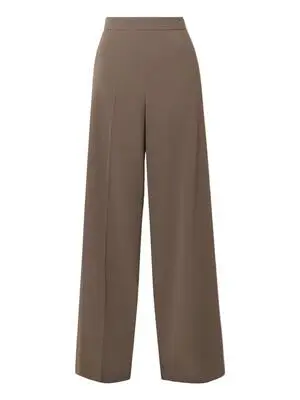 JOSEPH Alane' Crepe Wide-leg Pants - Brown