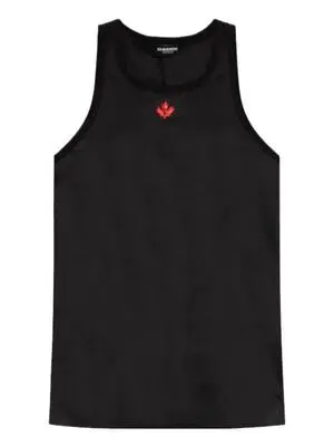 Dsquared2 Sleeveless Vest With Logo Detail - Black