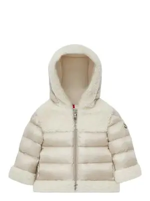 Moncler Dofi Logo Patch Down Jacket - Light Brown