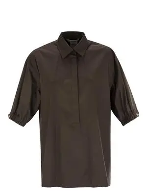 Max Mara Teano Cotton Poplin Shirt - Black