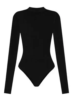 ALAÏA Alaia Round Neck Long Sleeve Sheer Jumpsuit