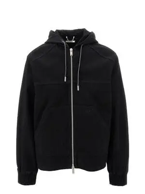 1989 STUDIO Hooded Zip-up Denim Jacket - Black