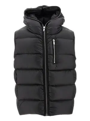 Rick Owens Sealed Hooded Down Vest - Black