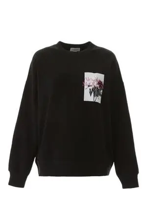 Alexander McQueen Patterned Crewneck Sweater - Black