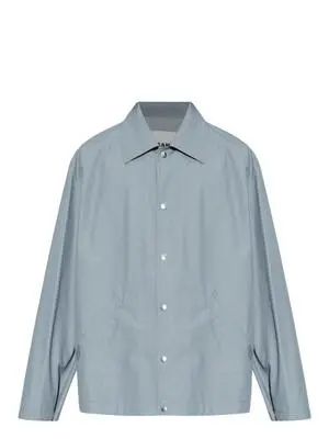 JIL SANDER Logo Printed Button-up Jacket - Gray