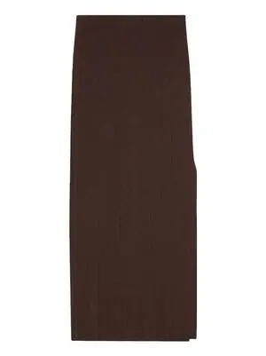 REMAIN BIRGER Christensen Side Slit Midi Skirt - Black