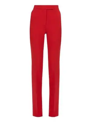 FERRAGAMO Straight Leg Tailored Trousers - Red