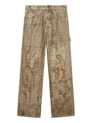 1989 STUDIO Wide-leg Carpenter Jeans - Beige