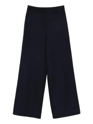 Fabiana Filippi Wide Leg Trousers With Belt Loops - Black