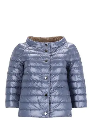 Herno Reversible Padded Jacket With Snap Closure - Blue