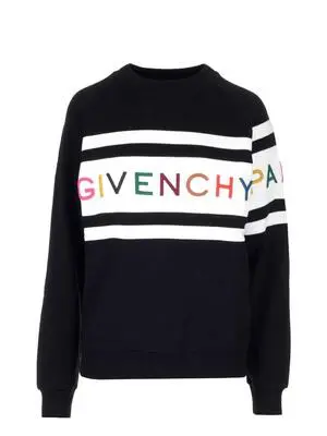 Givenchy Embroidered Logo Hoodie - Black