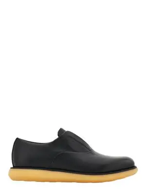 FERRAGAMO Slip-on Leather Loafers - Black