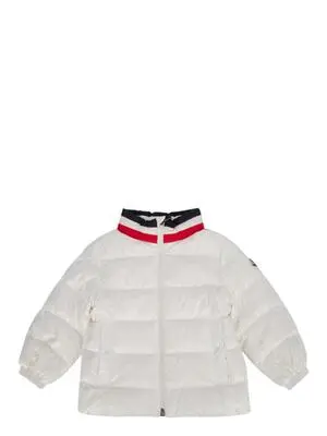 Moncler Quilted Logo Patch Jacket - White