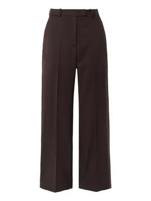 THE FRANKIE SHOP The Frankie Shop Pleated Twill Straight-Leg Trousers