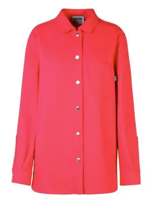 Moschino Oversized Button-up Knitted Shirt - Red