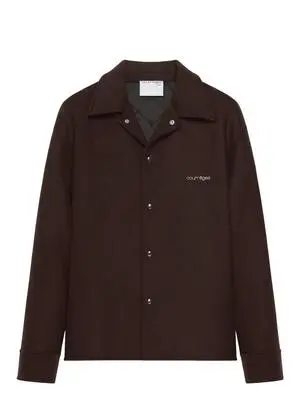 COURREGES Courrèges Embroidered Logo Shirt Jacket