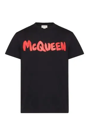 Alexander McQueen Logo Printed Crewneck T-shirt - Black