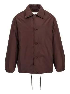 JIL SANDER Down Blouson Padded Jacket - Brown