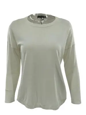 Max Mara Round Neck Long Sleeve Sweater - Gray
