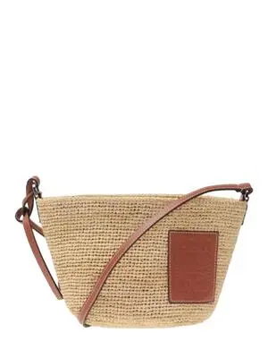 LOEWE Loewe Pochette Bag In Raffia And Calfskin