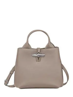 Longchamp Le Roseau S Top Handle Bag With Bamboo Closure Clay