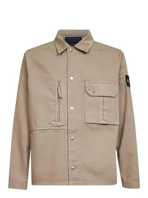 Stone Island Compass Patch Denim Overshirt - No