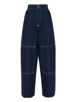 Stella McCartney Logo Detailed Wide-leg Jeans - Black