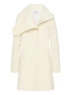 COURREGES Asymmetrical Collar Coat - White