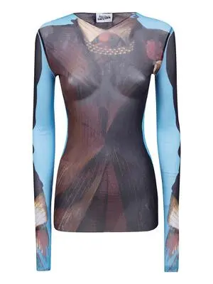 JEAN PAUL GAULTIER Long Sleeve Printed T-shirt - Multicolor
