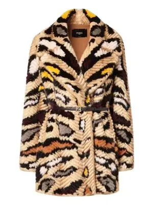 FENDI Fendi Inlaid Dorsato Mink Coat