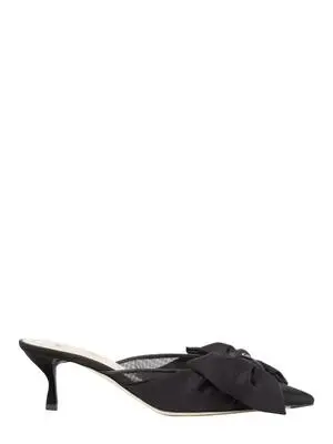 Fendi Colibrì Bow Detailed Pointed-toe Sabots - Black