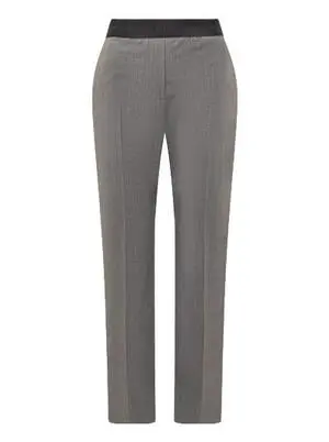 MSGM Elasticated Waistband Straight-leg Trousers - Gray