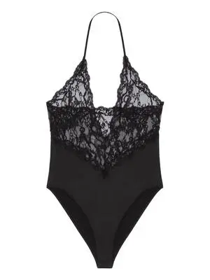 Givenchy Chandelier Lace V-neck Bodysuit - Black