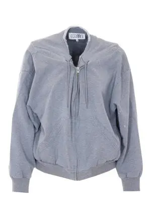 MAISON MARGIELA Distressed Zip-up Jacket - Gray